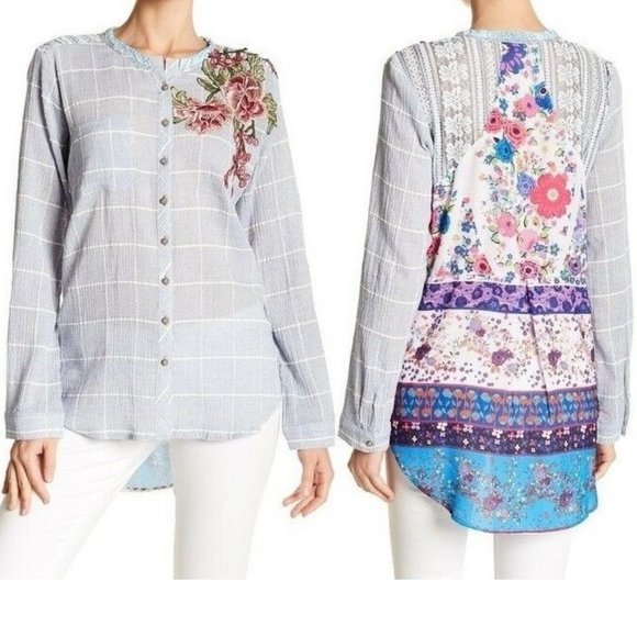 Aratta | Tops | Aratta Gabi Floral Shirt Nwt Small Floral Long Sleeve ...